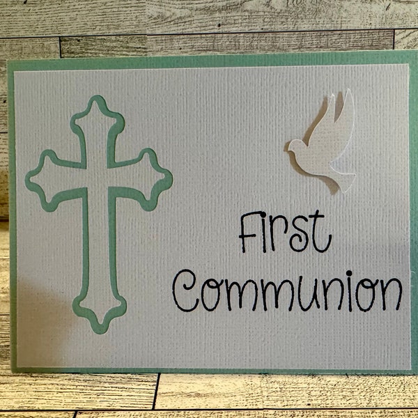 First Communion Card - Etsy