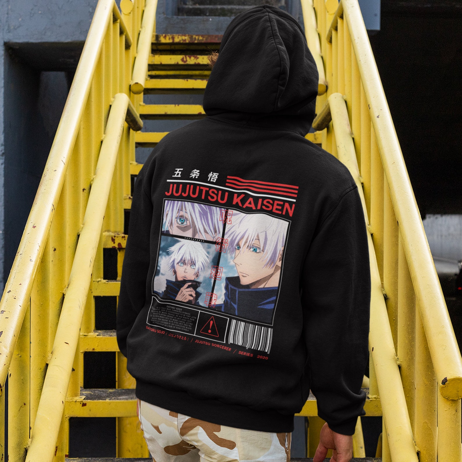 Satoru Gojo Hoodie Jujutsu Kaisen Sweatshirt Anime Hoodie Etsy