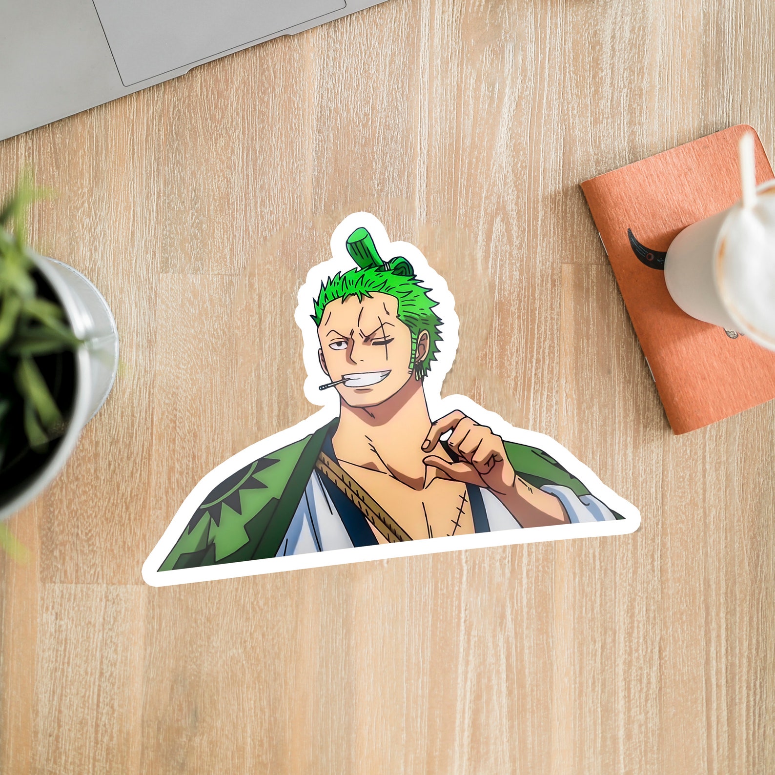 Roronoa Zoro Sticker One Piece Anime the Swordsman Zoro | Etsy UK