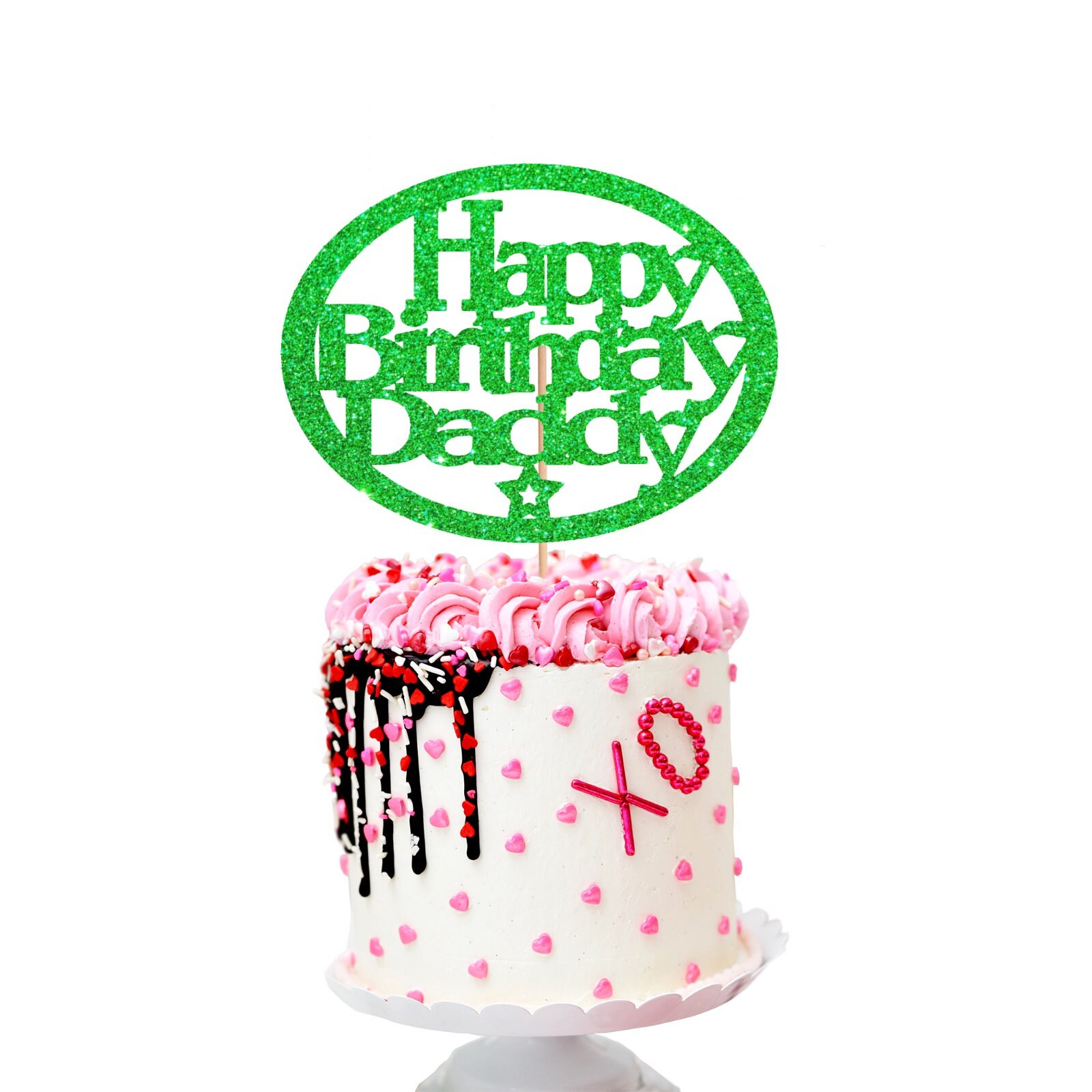 Happy Birthday Dad Cake Topper Personalised Dad Daddy Etsy