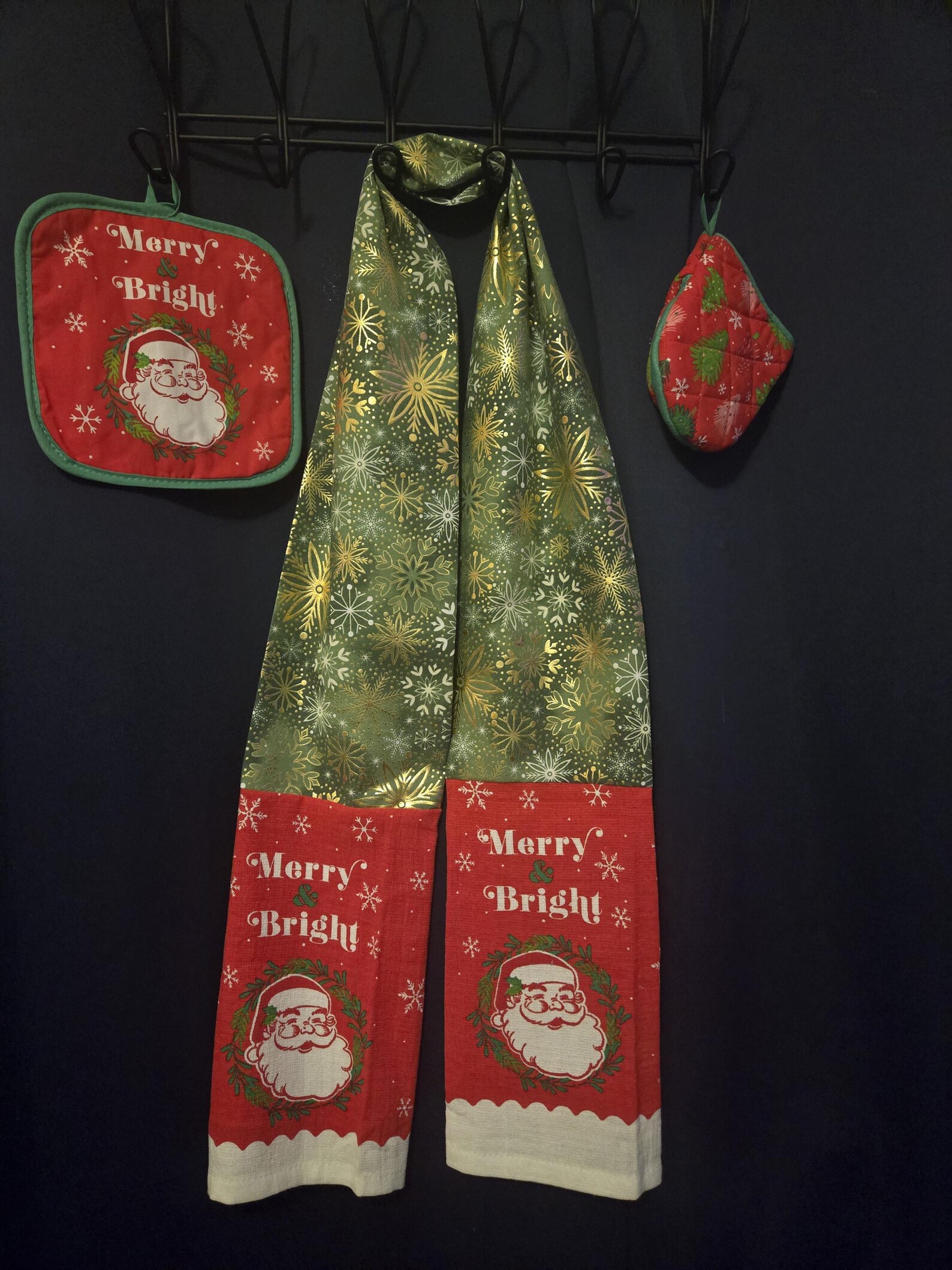 Santa Clause Gift Set Kitchen Towel Scarf, Kitchen Towel, Neck Towel ...