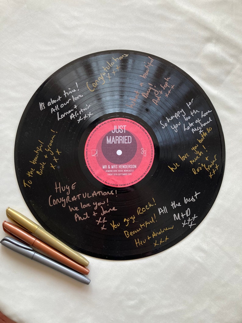 Record Guest Book / Custom Record Label / Record Label Sticker | Etsy