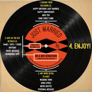 Record Guest Book / Custom Record Labels / Record Label Sticker / Vinyl ...