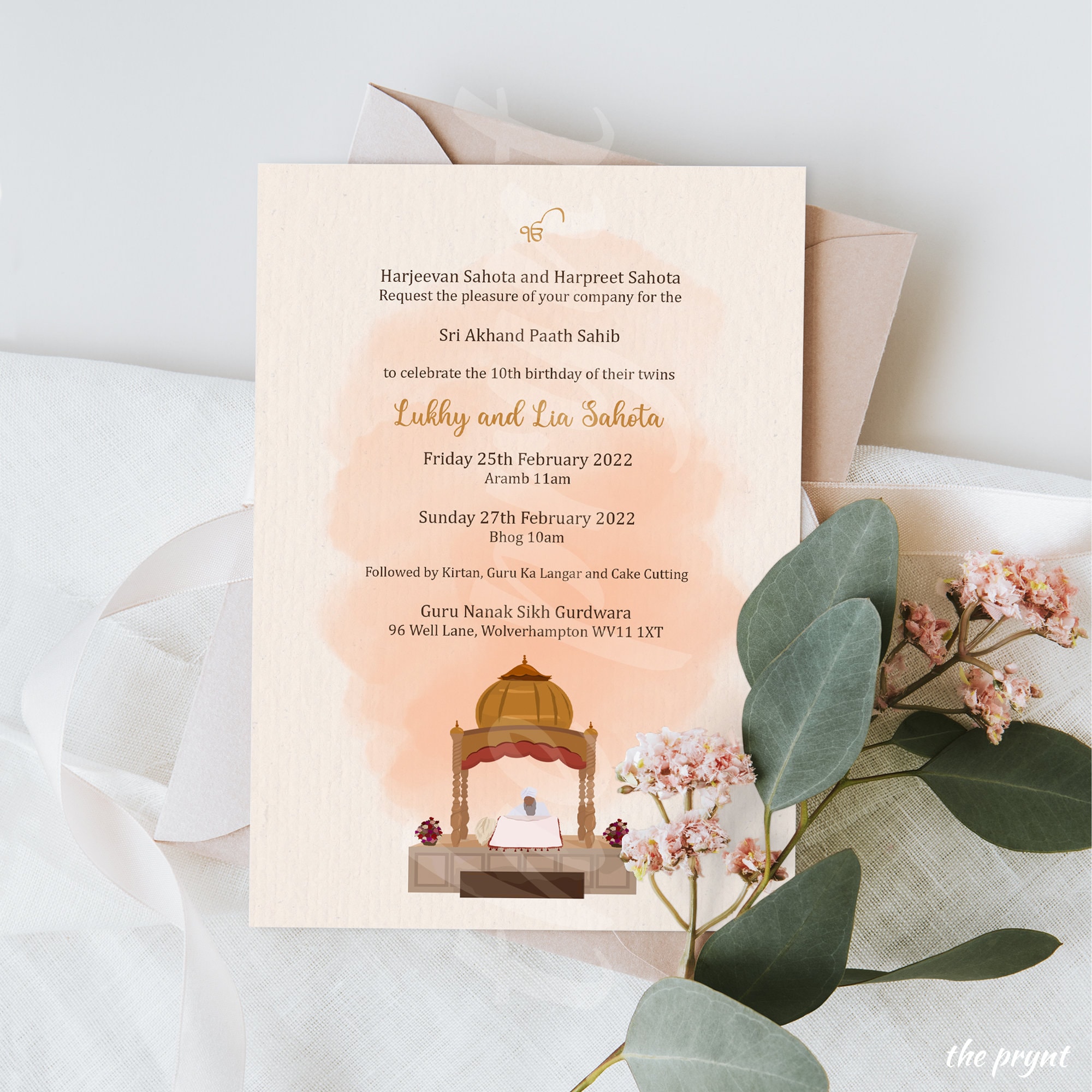 Sukhmani Sahib / Sri Akhand Paath Invitation | Palki Illustration ...
