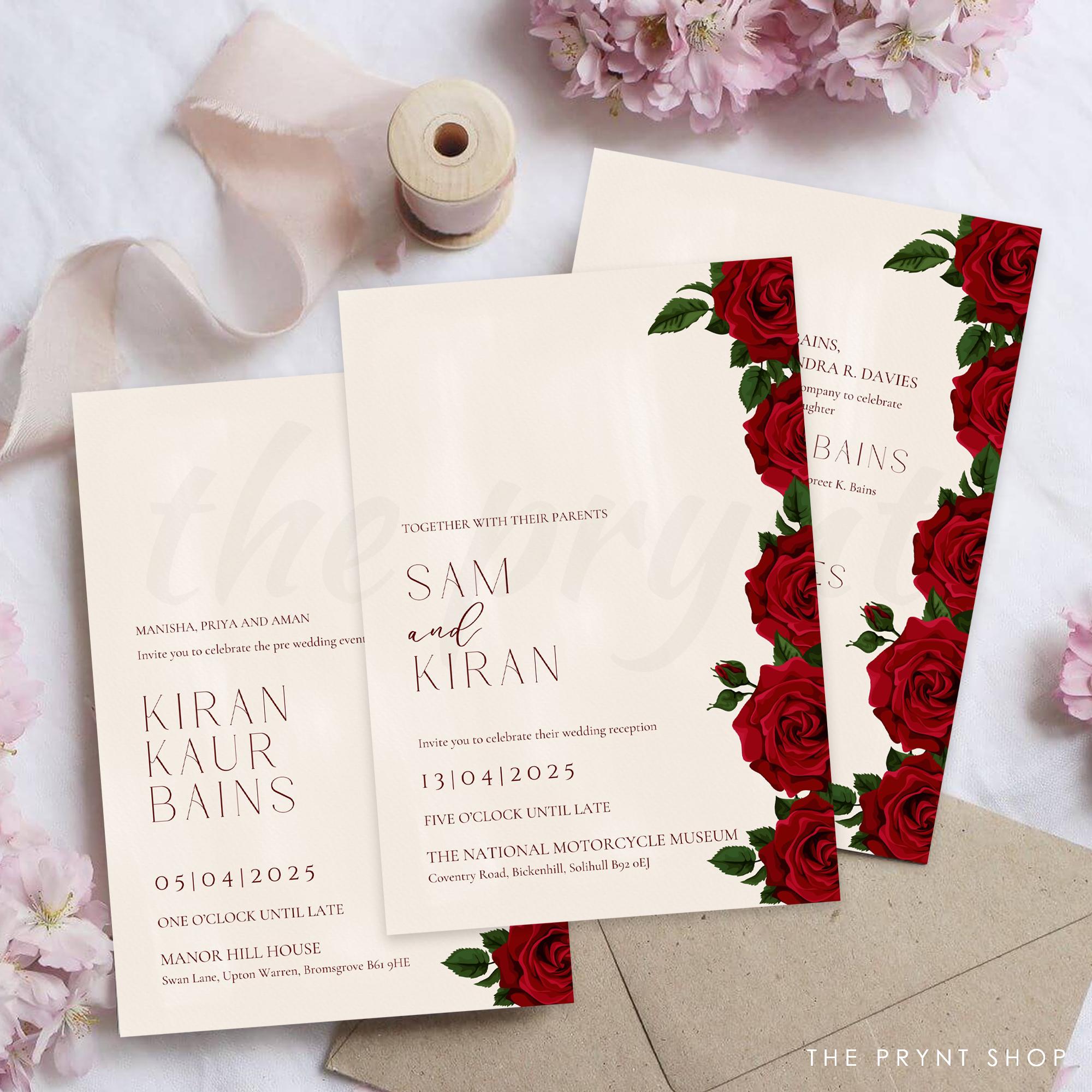 Roses Are Red - an Elegant Wedding Suite | Personalised Invitations ...