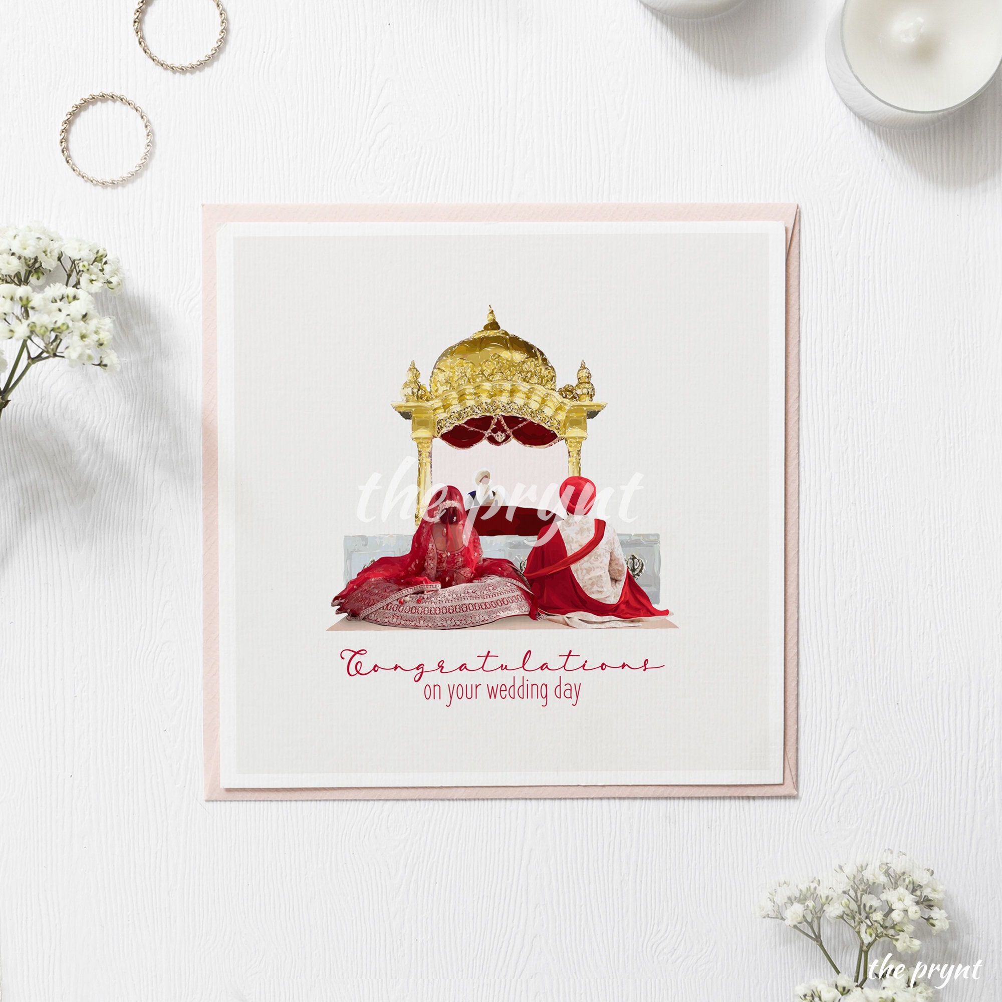 Luxury Sikh Wedding Card | Anand Karaj Greeting Card | Wedding Ceremony ...