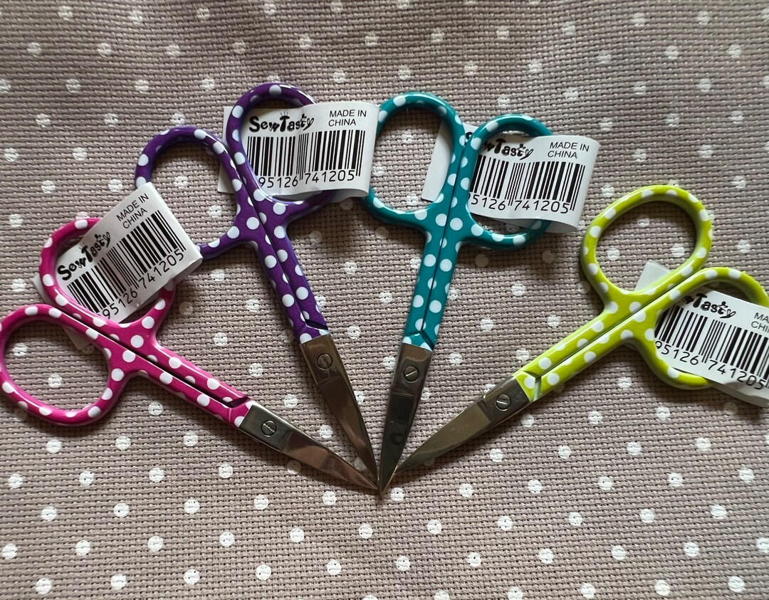 Polka Dot Scissors, Cross Stitch Scissors, Embroidery Scissors, Pink ...