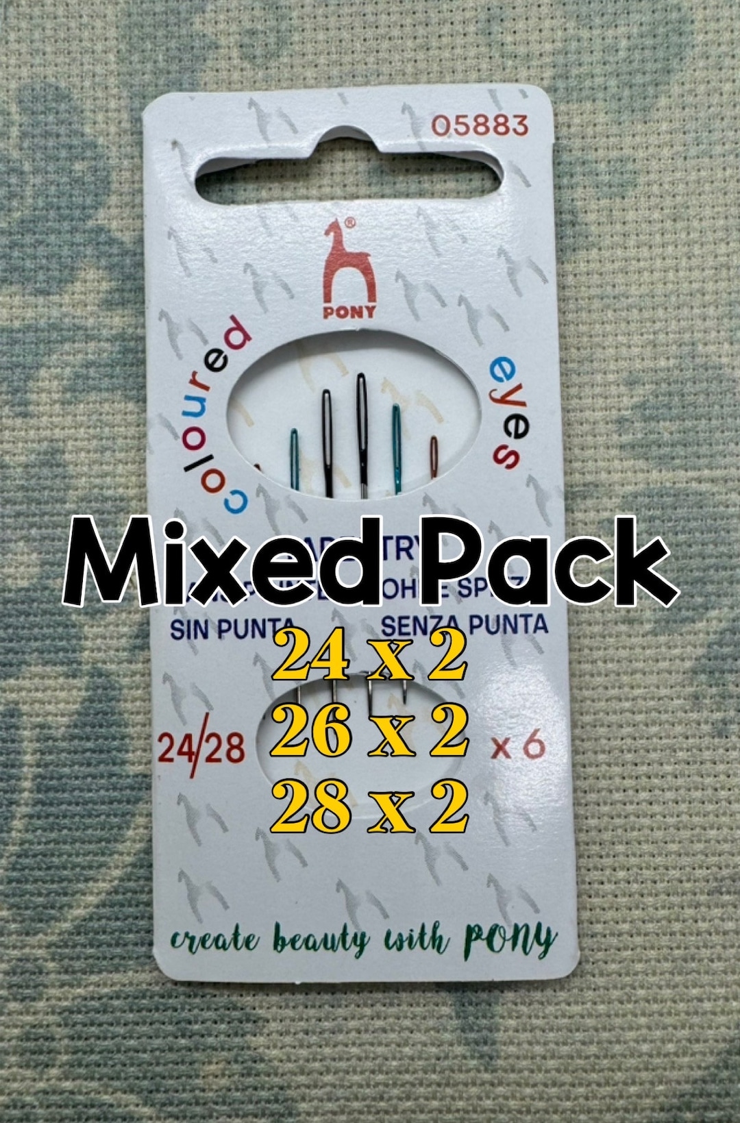 Pony Needles, Colour-coded Needles, Tapestry Needles, BLUNT TIP Needles ...