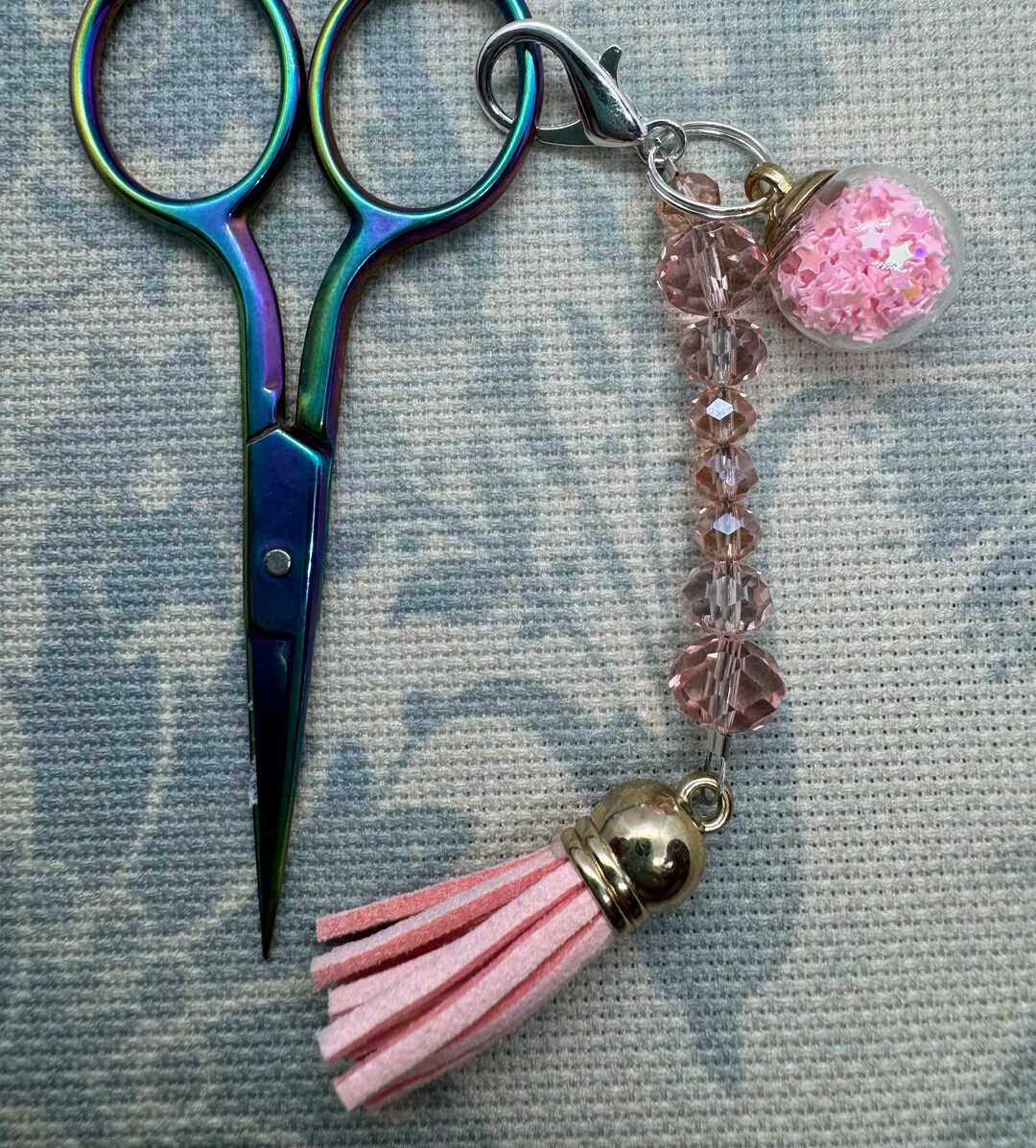 Light PINK Scissor Fob, Scissors Keep, Scissors Fob, Sewing Gift ...