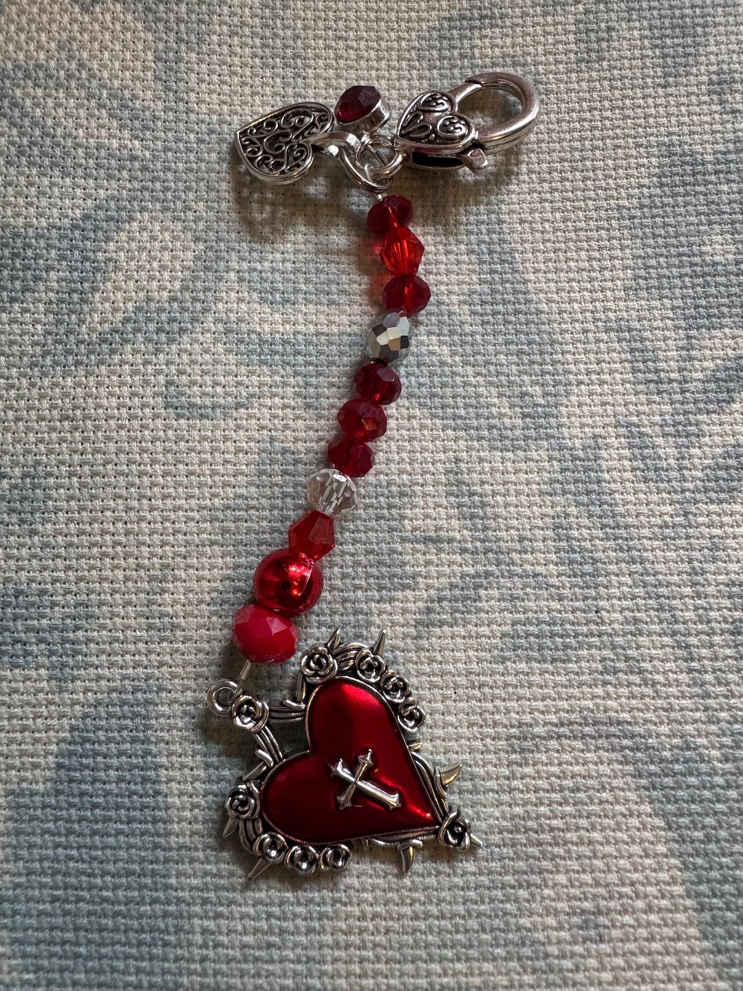 Gothic Scissor Fob, Heart Scissors Keep, Black Scissor Fob, Sewing Gift ...