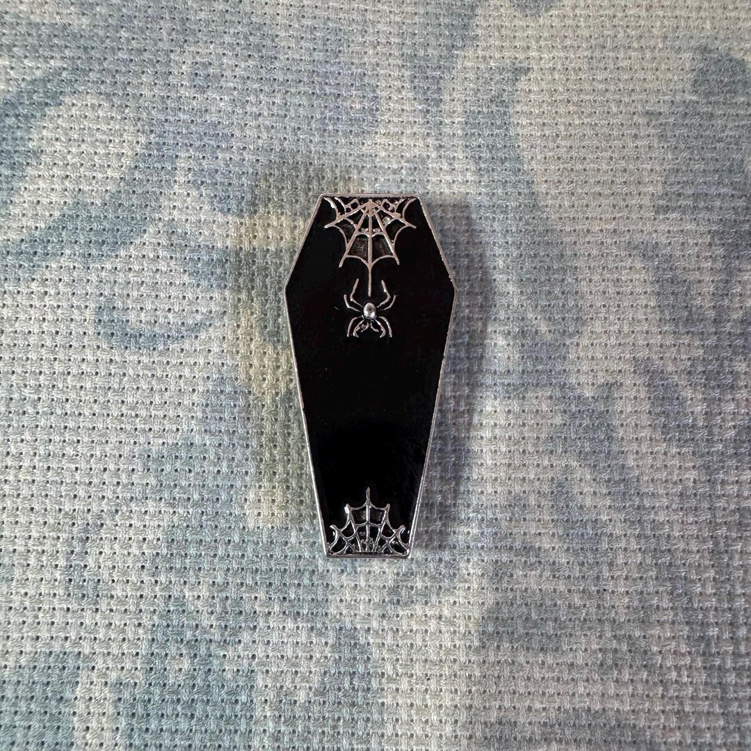 Coffin Needle Minder, Goth Needle Minder, Spider Needlemider, Coffin ...