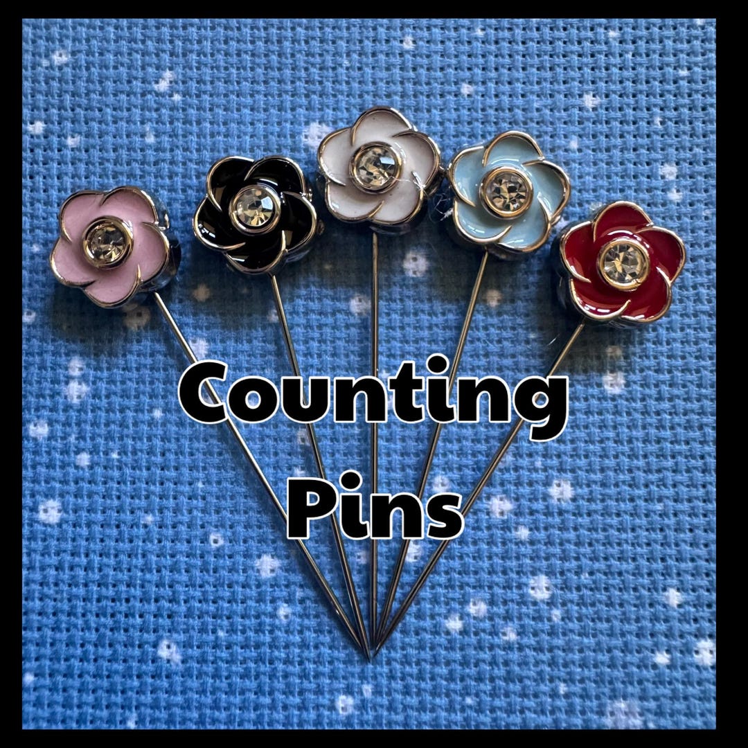 Counting Pin, Cross Stitch Counting Pins, Sewing Counting Pin, Gift for ...