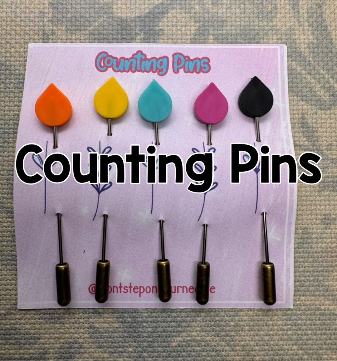 Counting Pin, Cross Stitch Counting Pins, Sewing Counting Pin, Gift for ...