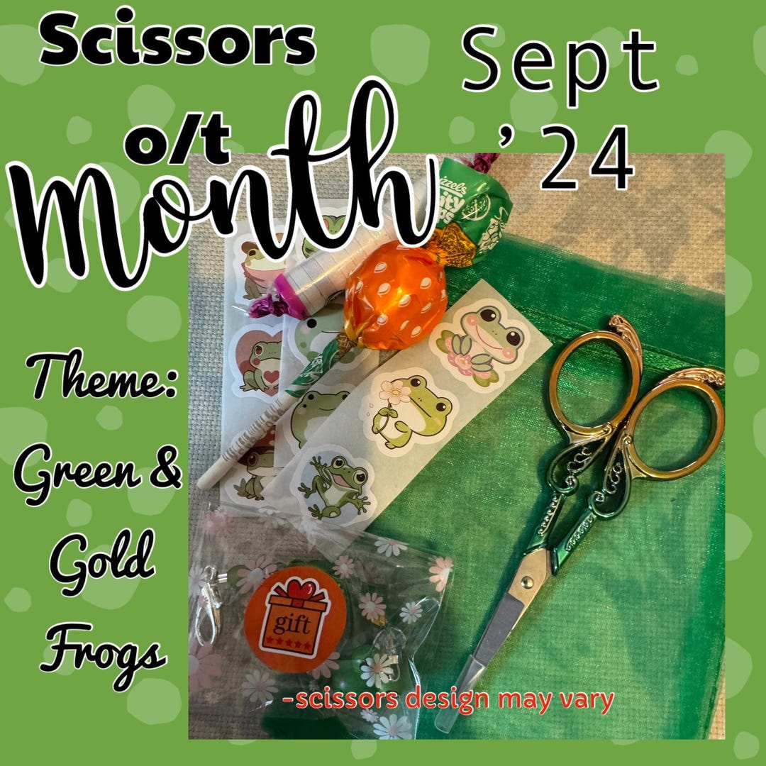 September 2024, Scissors of the Month Club, GREEN & GOLD Metalic ...