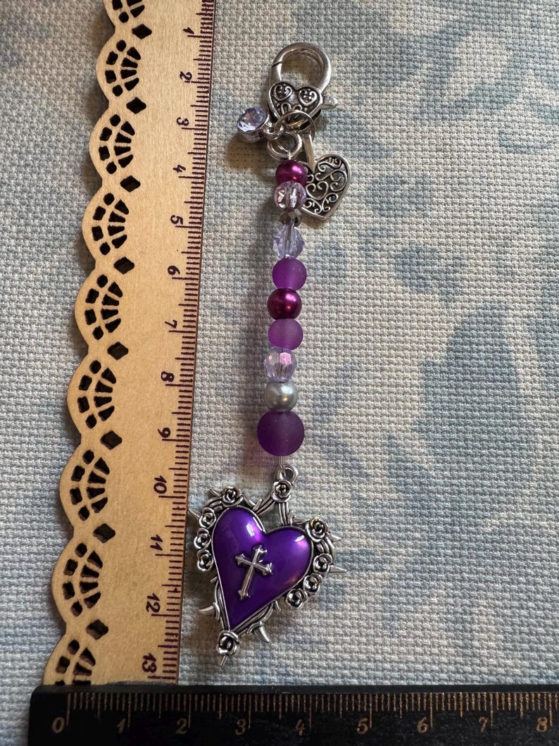 Gothic Scissor Fob, Heart Scissors Keep, Black Scissor Fob, Sewing Gift ...