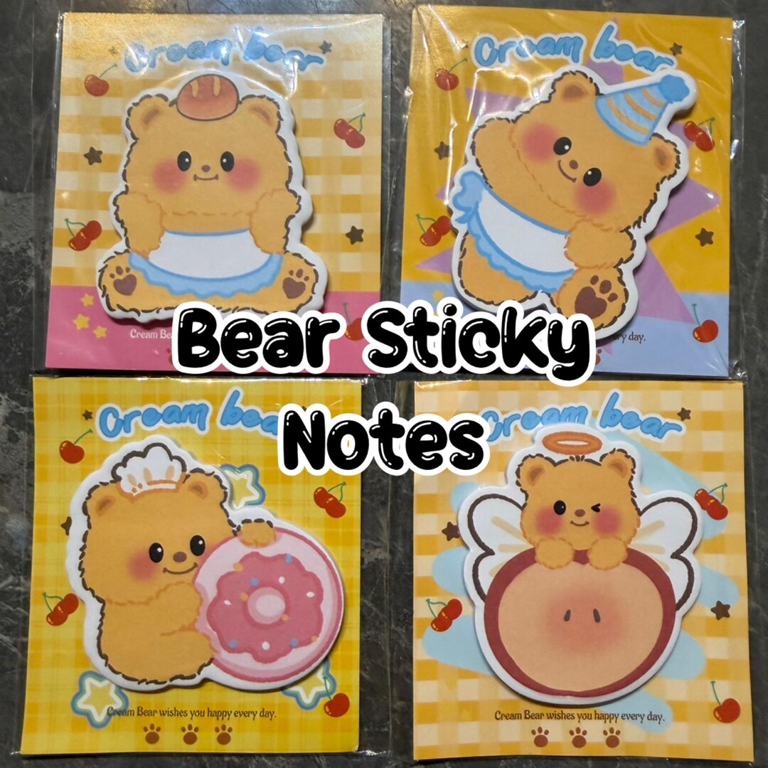 Sticky Notes, Bear Sticky Notes, Novelty Sticky Notes, Novelty ...