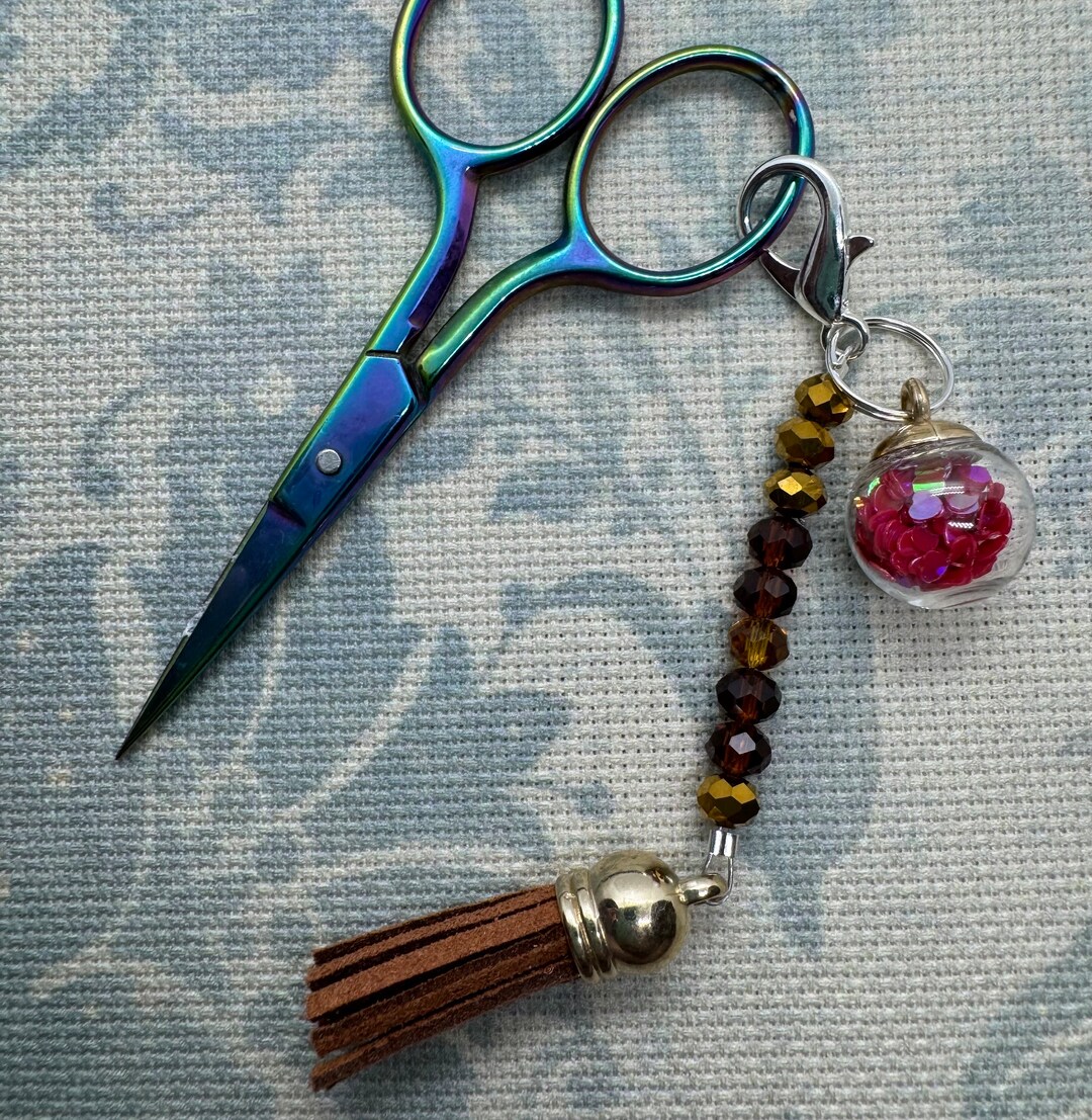 BROWN Scissor Fob, Scissors Keep, Scissors Fob, Sewing Gift, Scissor ...