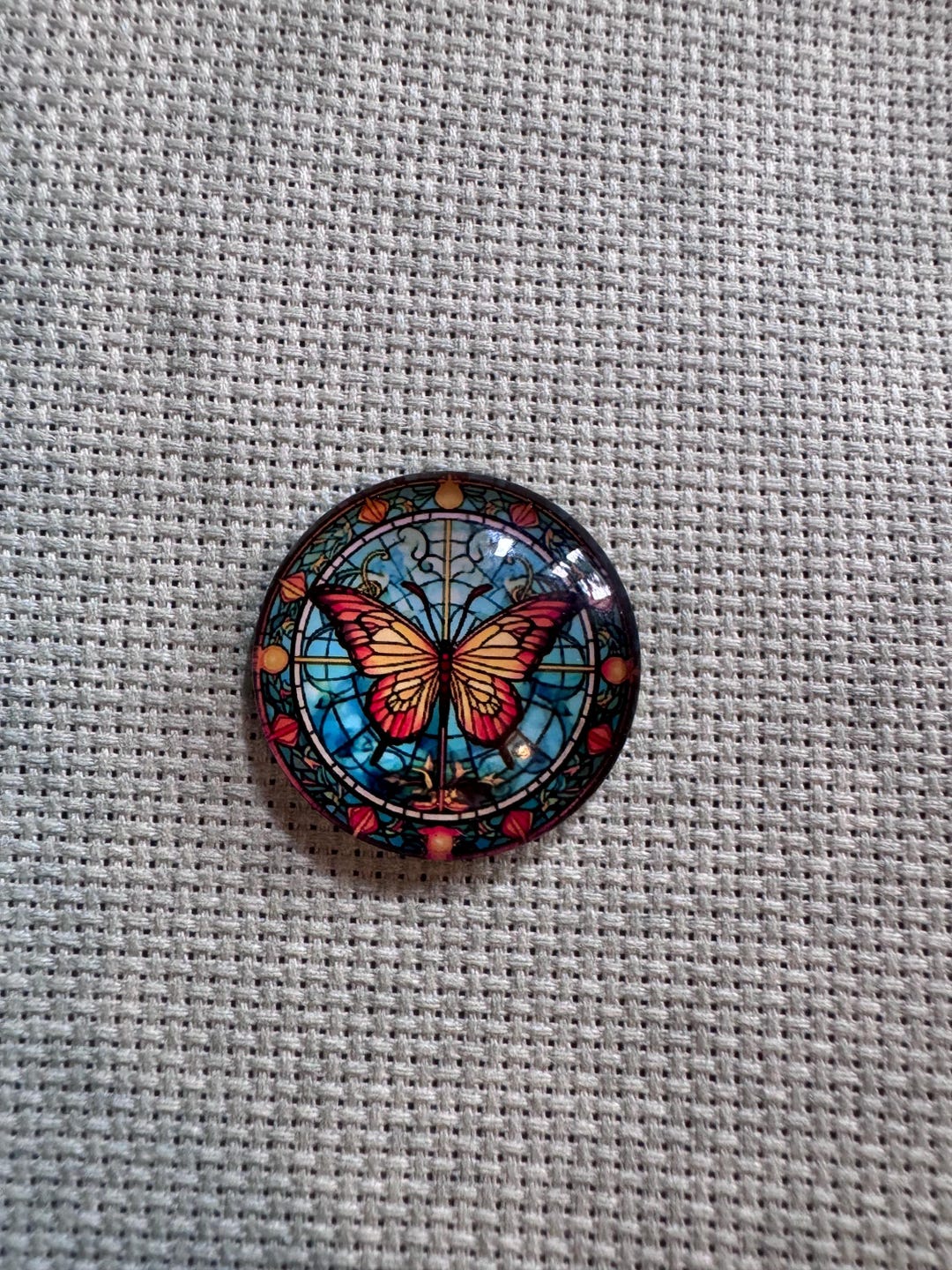 Butterfly Needle Minder, Butterfly Needleminder, Glass Needleminder ...