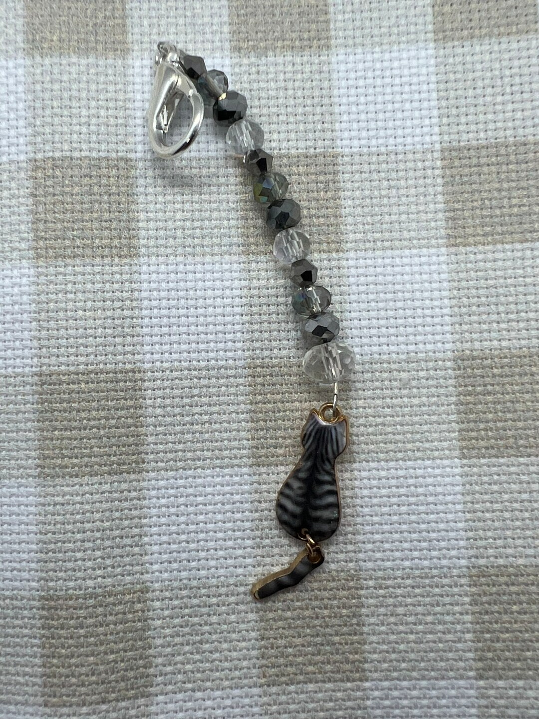 Cat Scissor Fob, Cat Scissors Keep, Sewing Scissors Fob, Grey Cat - Etsy