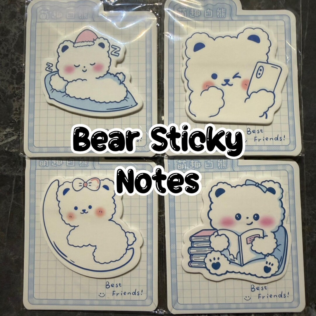 Sticky Notes, Bear Sticky Notes, Novelty Sticky Notes, Novelty ...
