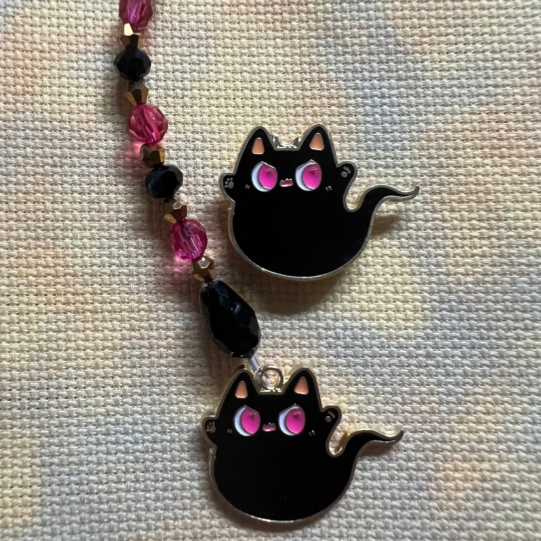 Cat Themed Set 1x Scissor Fob 1x Needle Minder Halloween - Etsy