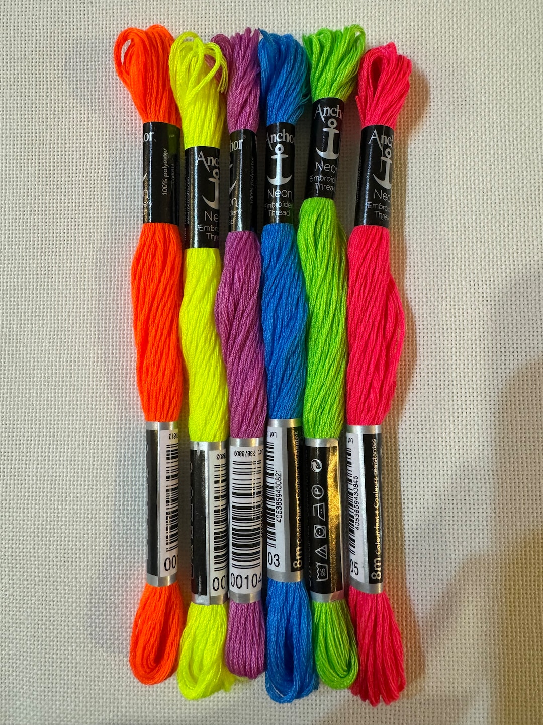 Neon Embroidery Floss, Cross Stitch Thread, Anchor Embroidery Thread ...