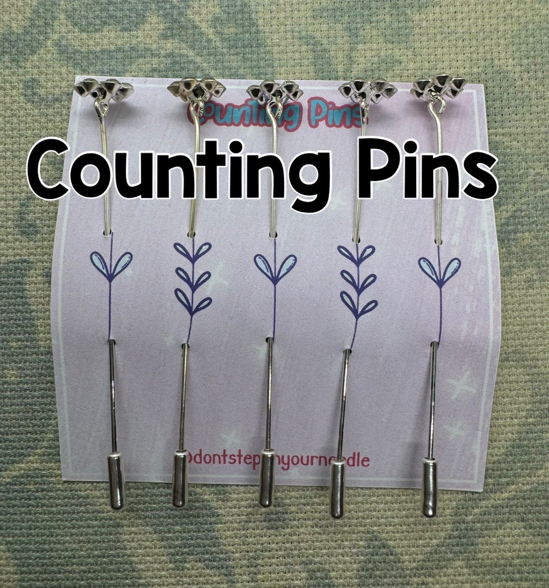 Counting Pin, Cross Stitch Counting Pins, Sewing Counting Pin, Gift for ...