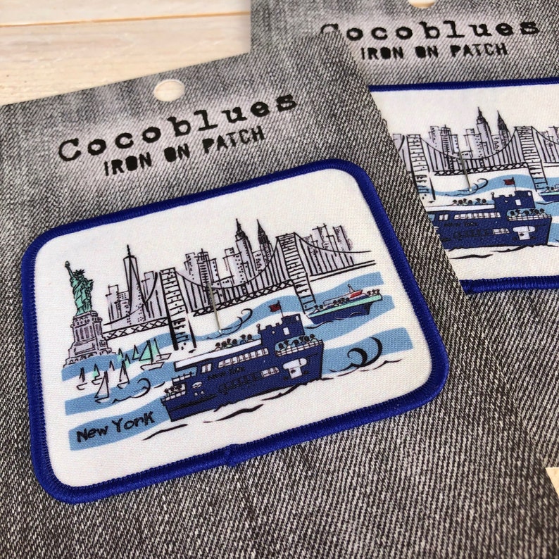 NYC Ferry Iron on Embroidered Patch New York Patch NYC - Etsy
