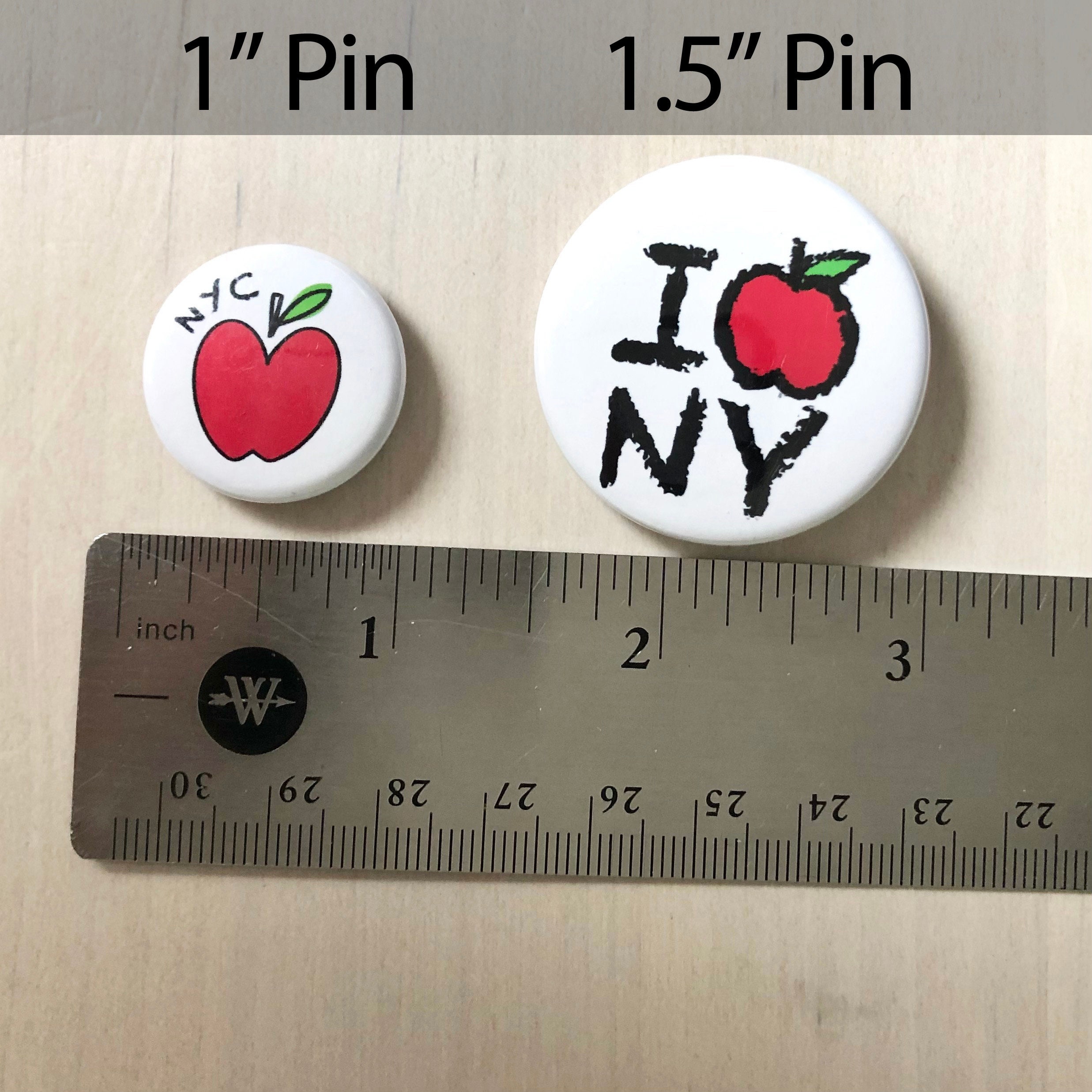 New York Pin 1.5 Inch Pins New York City Button Pin New - Etsy