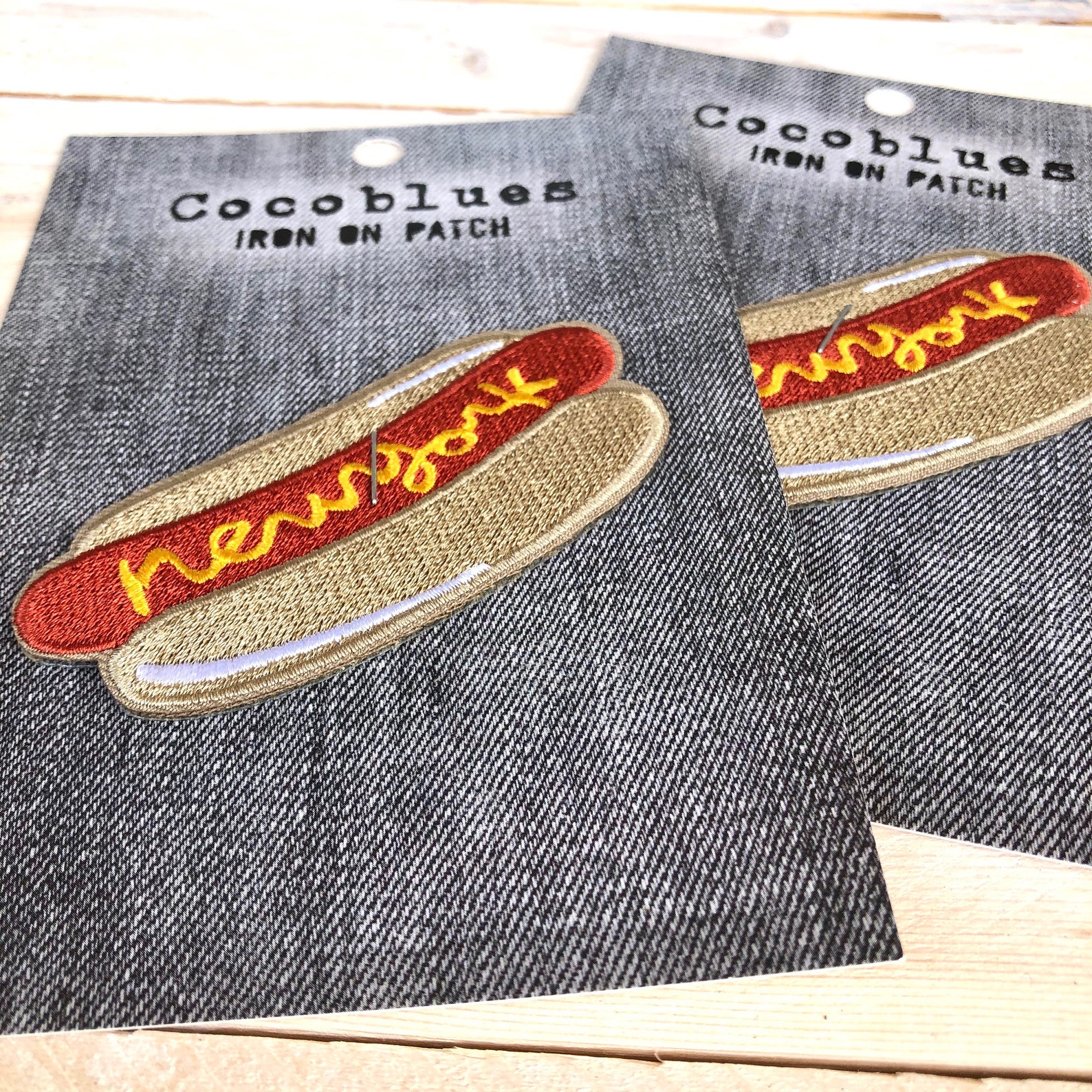 NYC Patch, Hot Dog Iron on Embroidered Patch, New York Iron on Patch - Etsy