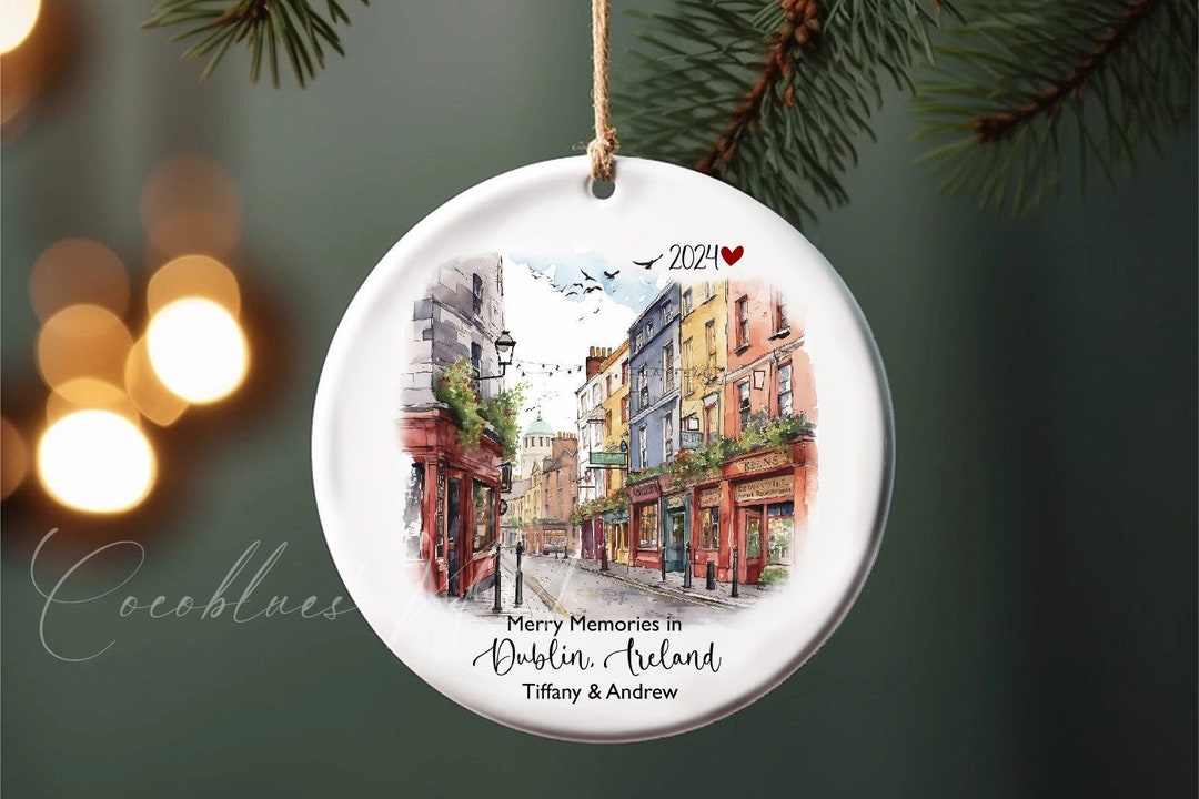 Dublin Ireland Personalized Ornament, Family Vacation, Travel Gift ...