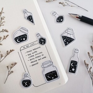 Galaxy Jars Stickers / Night Sky Bottles Bullet Journaling Stickers ...