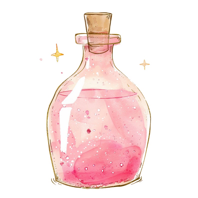 Potions Clipart Watercolour, Potion Junk Journal, Magic Potion Bottle ...