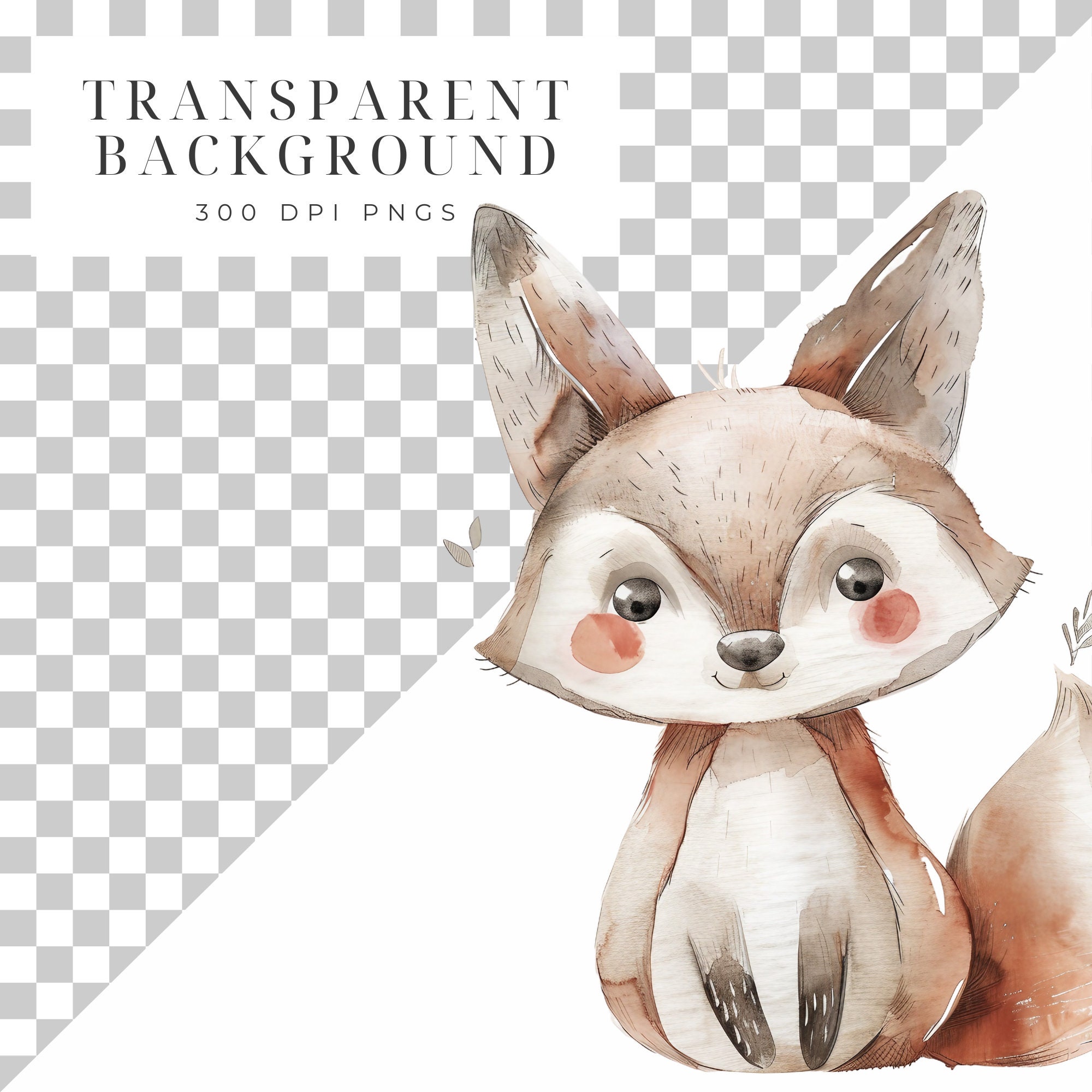 Cute Baby Fox Png, Watercolor Fox Clipart, Red Fox Clipart, Fox ...