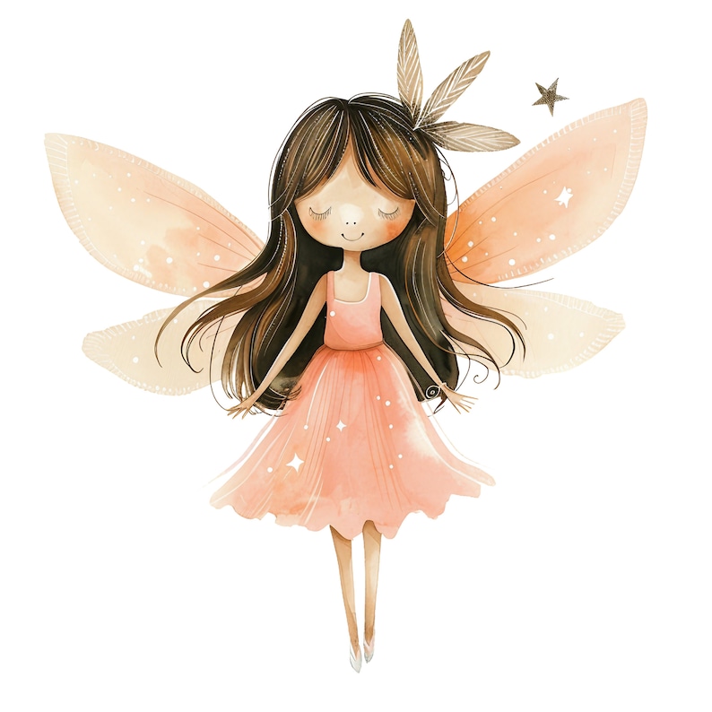 Enchanted Fairies Clipart, Watercolour Fairy Png, Cute Fairies Junk ...