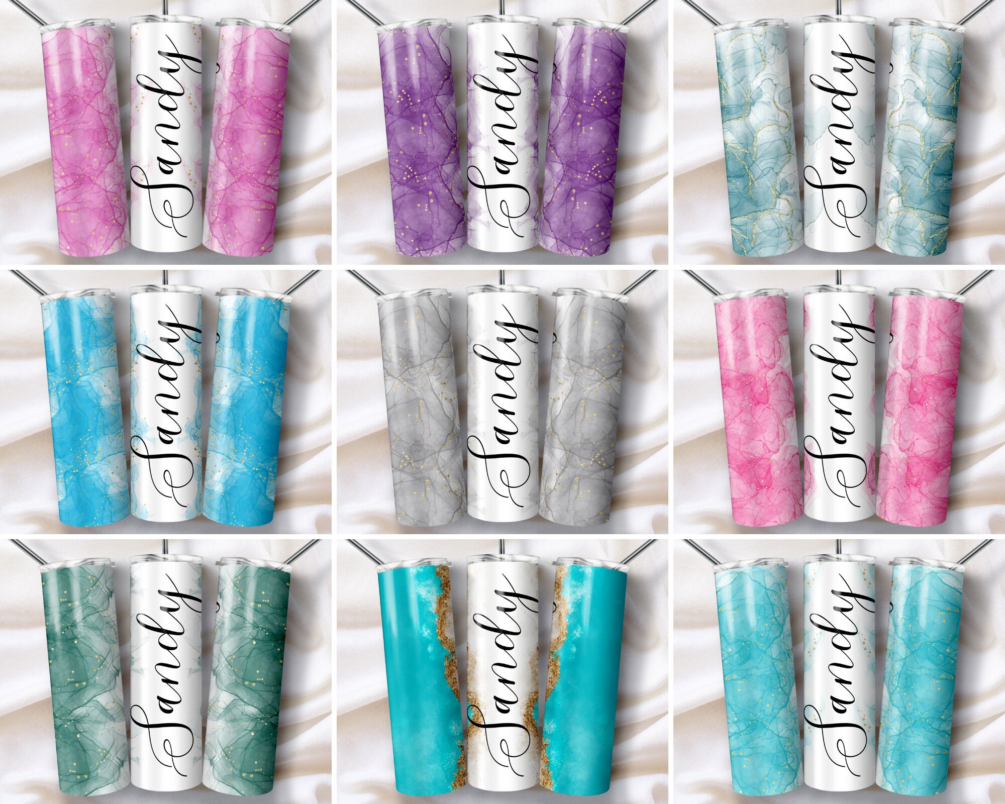 200 Own Text Tumbler Wrap Bundle, Add Text Tumbler 20 Oz Skinny ...