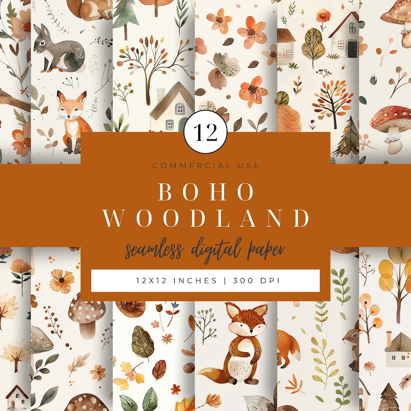 Woodland Animal Pattern - Etsy