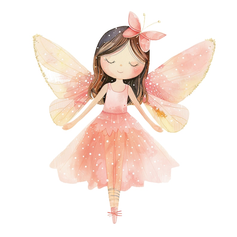Enchanted Fairies Clipart, Watercolour Fairy Png, Cute Fairies Junk ...