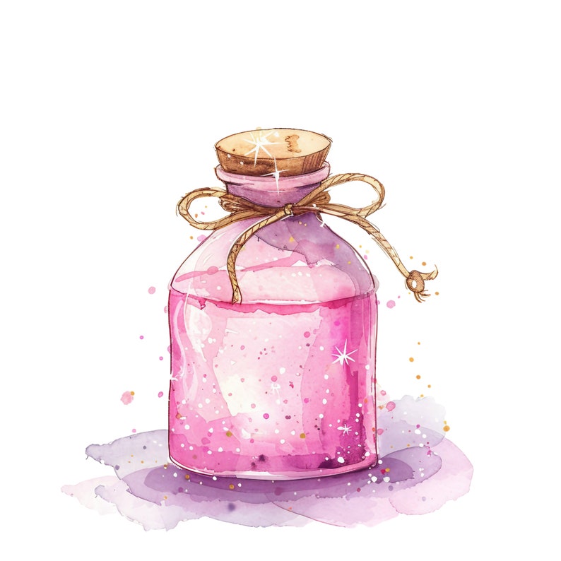 Potions Clipart Watercolour, Potion Junk Journal, Magic Potion Bottle ...