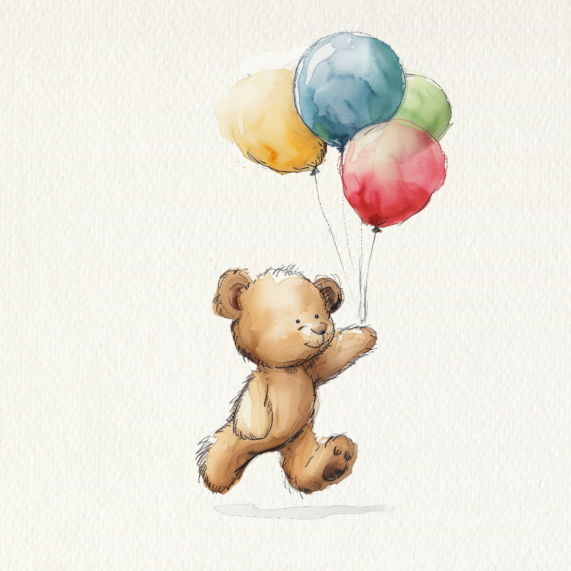Teddy Bear Clipart Pack Baby Shower Nursery Cute Bear Birthday ...