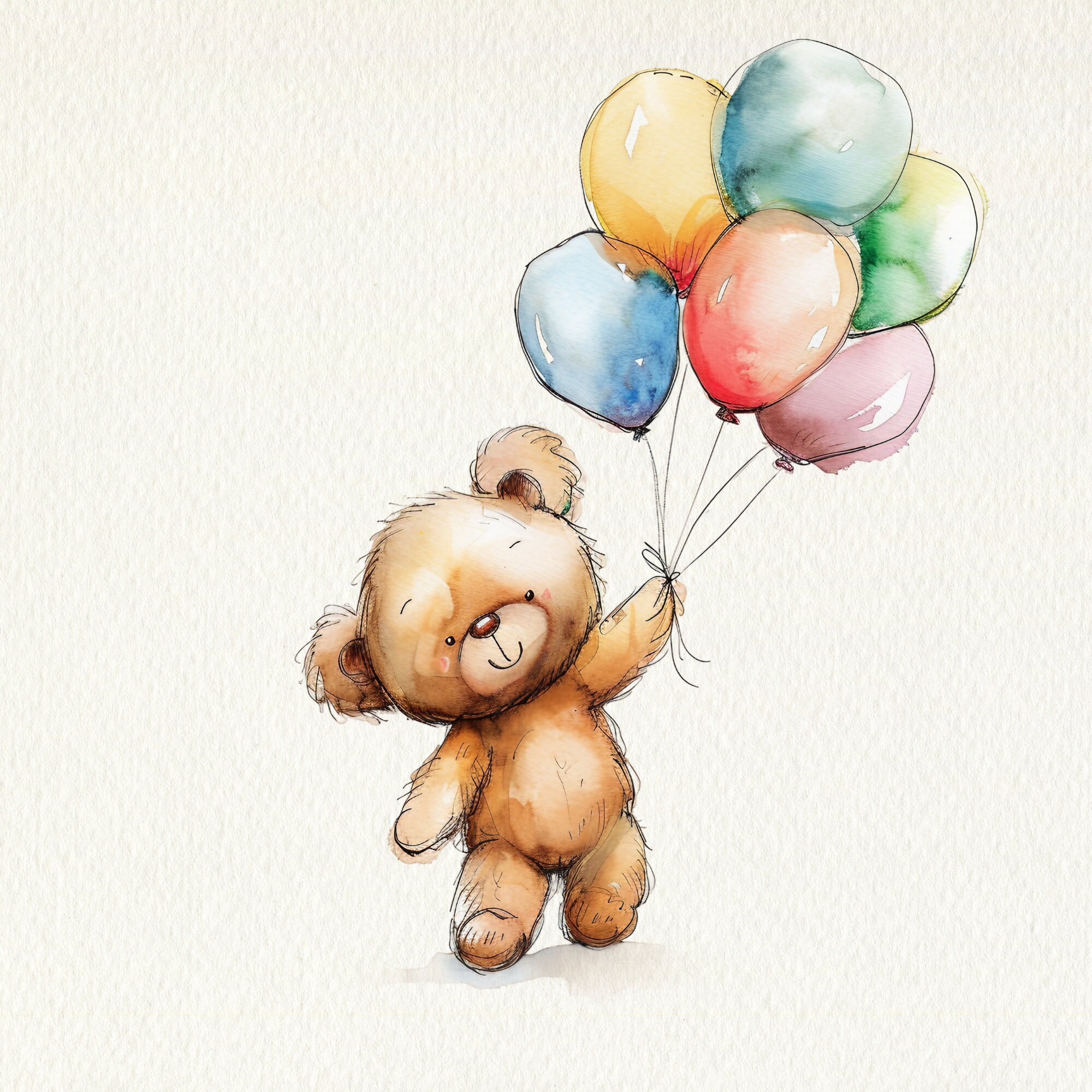 Teddy Bear Clipart Pack Baby Shower Nursery Cute Bear Birthday ...