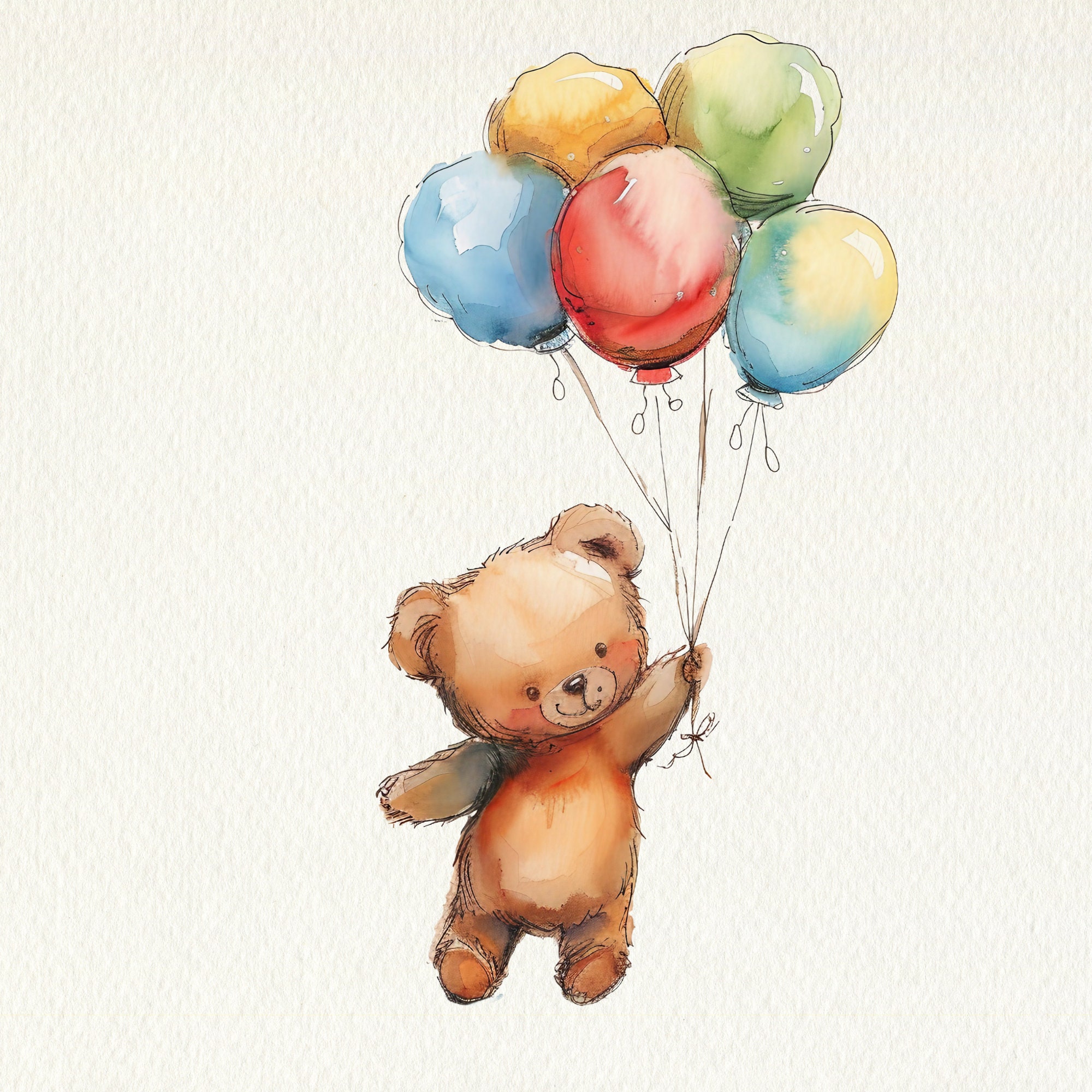 Teddy Bear Clipart Pack Baby Shower Nursery Cute Bear Birthday ...