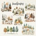 Boho Woodland Animals Clipart Watercolor Bundle Cute Forest Clipart ...