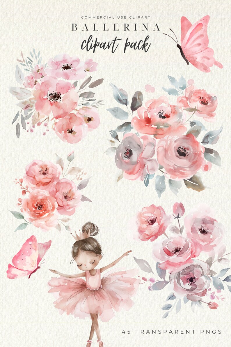 Ballerina Clipart, Ballet Clipart, Pink Ballet Png, Ballerina Nursery ...