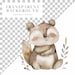 Boho Woodland Animals Clipart Watercolor Bundle Cute Forest Clipart ...