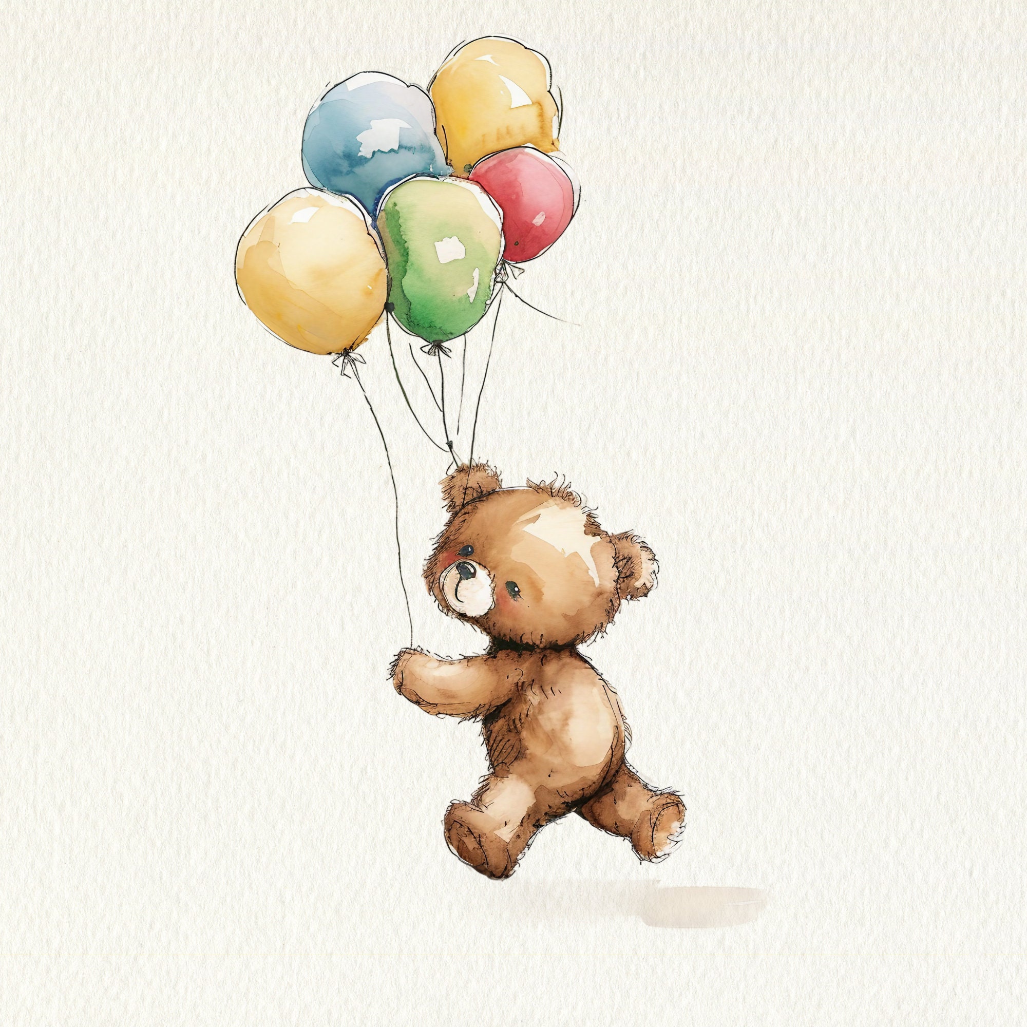 Teddy Bear Clipart Pack Baby Shower Nursery Cute Bear Birthday ...