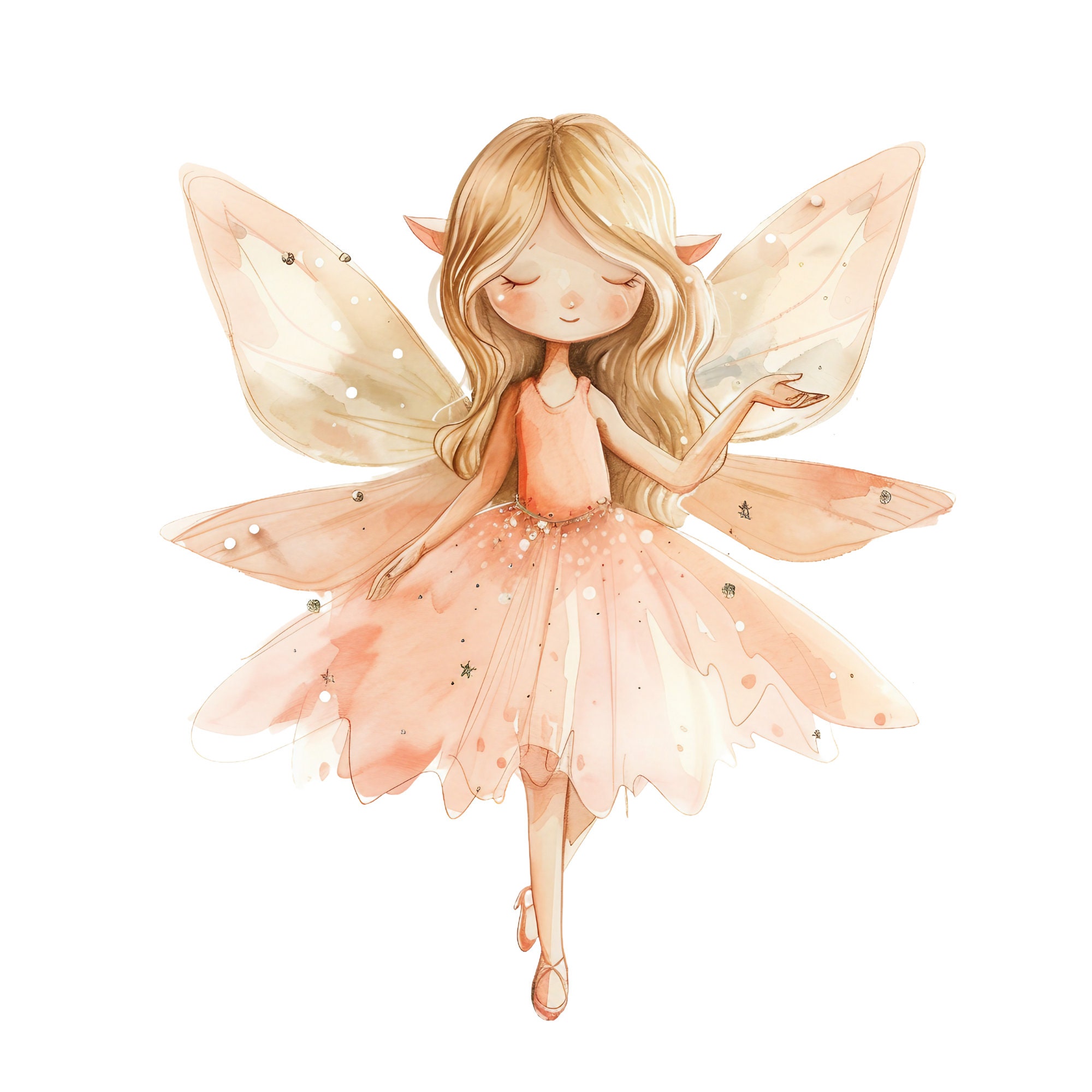 Enchanted Fairies Clipart, Watercolour Fairy Png, Cute Fairies Junk ...