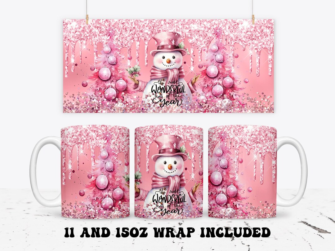 Snowman Mug Wrap 11oz 15oz Mug Png Snowman Mug Design Png Christmas Cup Wrap Xmas Mug Mug
