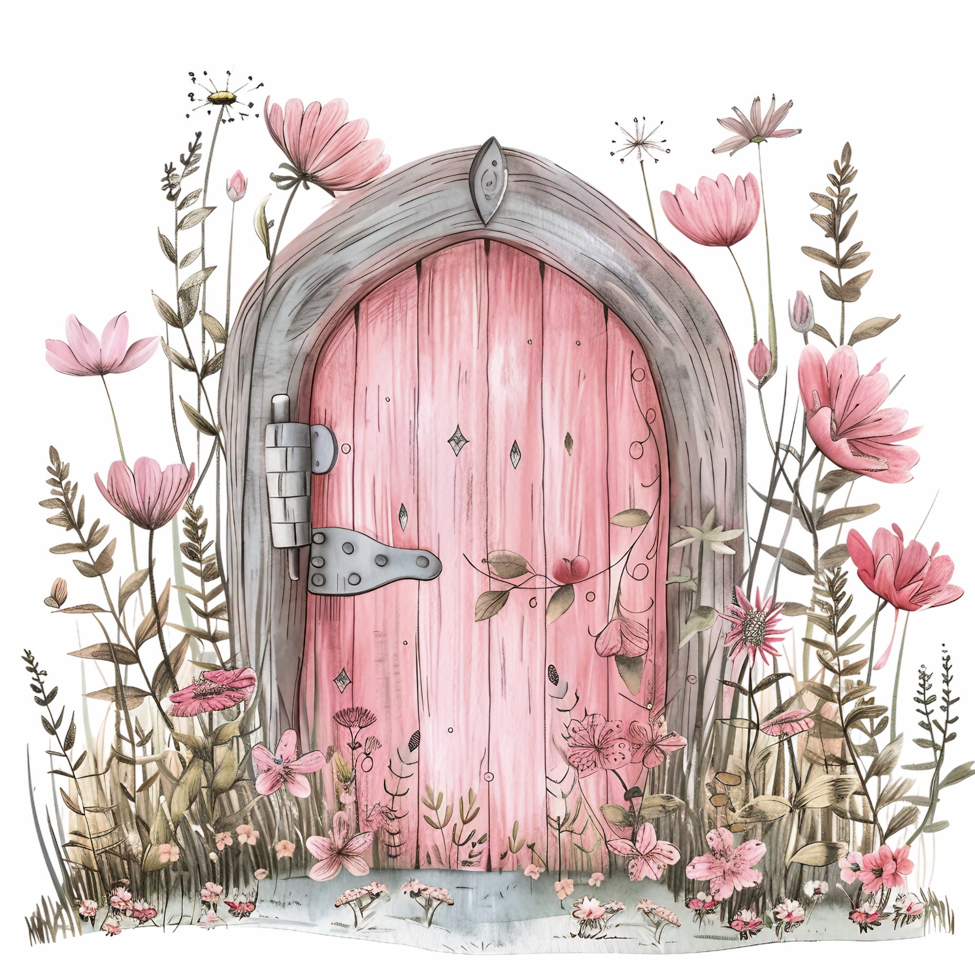 Fairy Houses Fairy Doors Clipart Watercolor Fairy House Fairy Garden ...