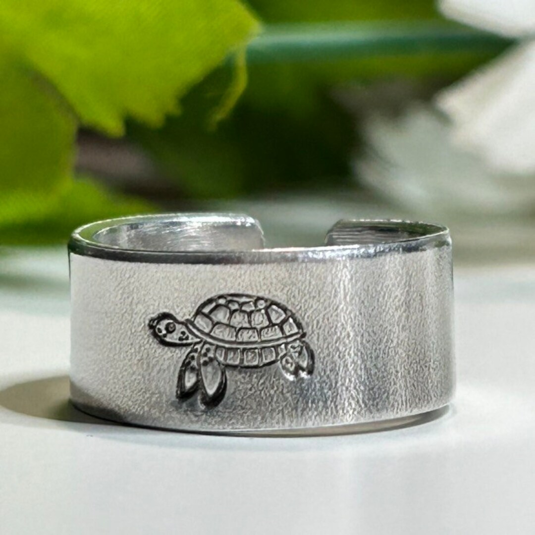 Personalized Sea Turtle Ring for Ocean Lovers - Handcrafted Sea Turtle ...